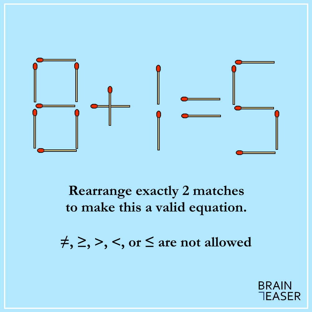 Matchstick Equation 4 Brain Easer Matchstick Equation 4 Brain Easer